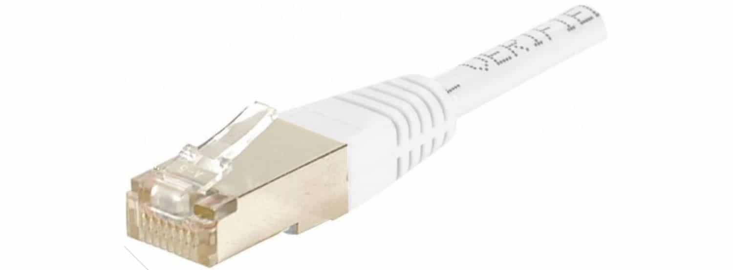 Cable RJ45 Blanc Cat 6 - 0,30M Premium - Soliled